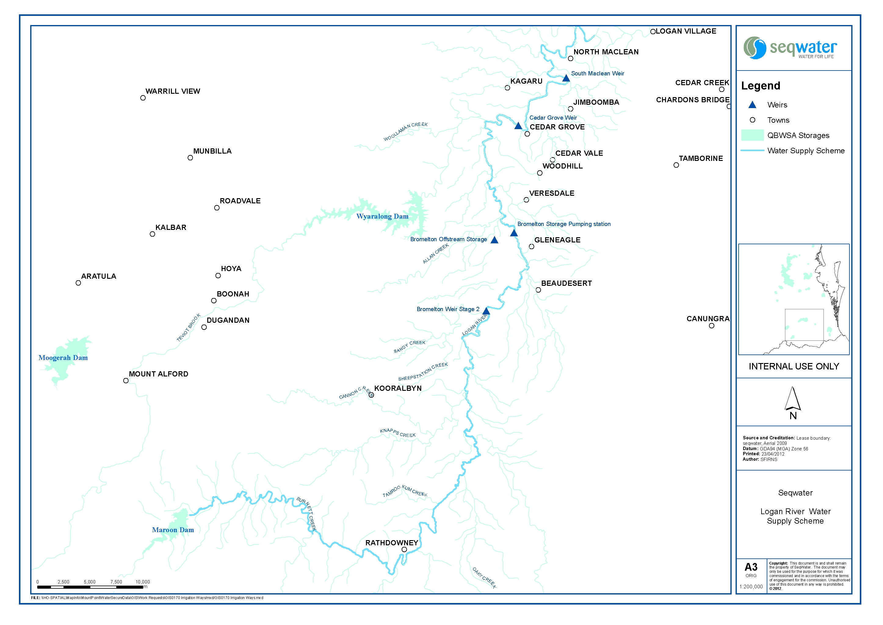 Logan River WSS map | Seqwater