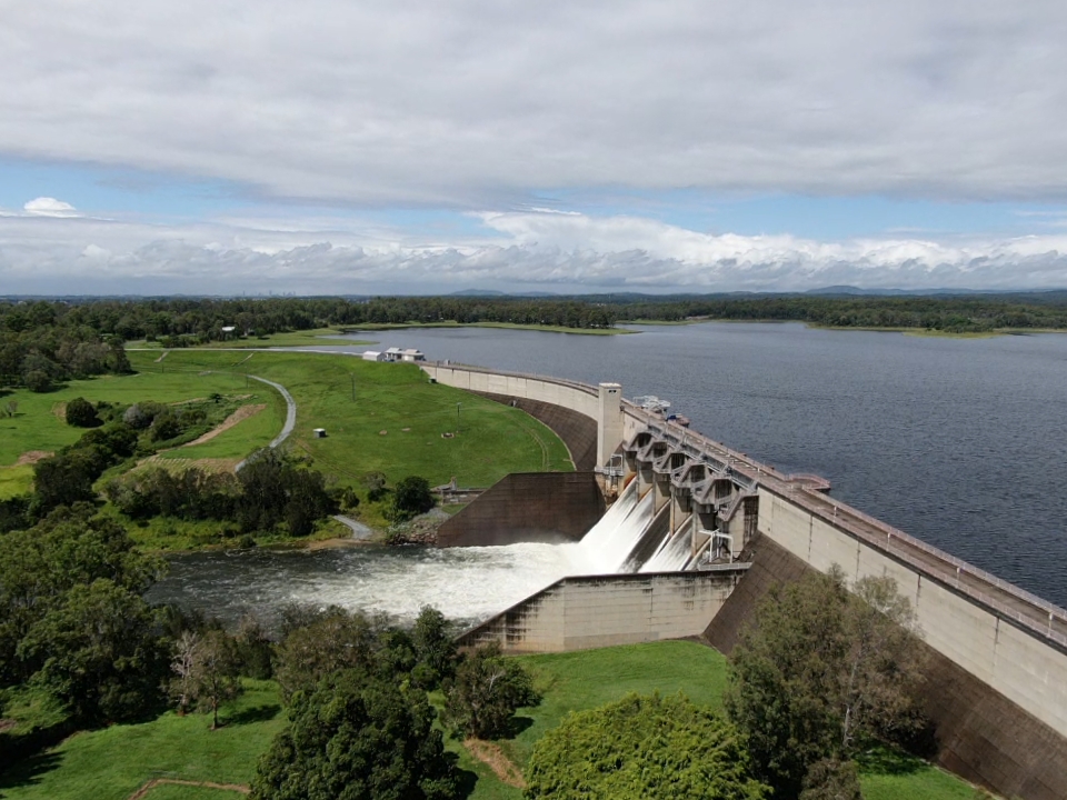 North Pine Dam gated release on 10 March 2020.jpg | Seqwater